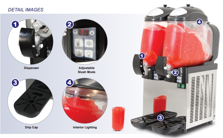 Elite Slush Machines – 3 Bowl | Sunrise Food Equipment